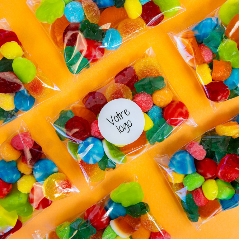 Sachet avec logo - 100g - Bonbon Mania